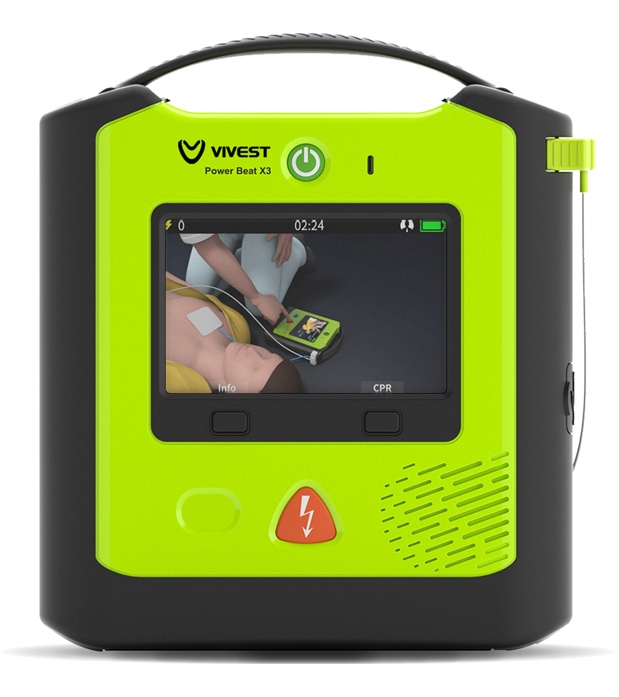 ViVest X3 AED - Defibrillator with LCD Screen and Audio Guide